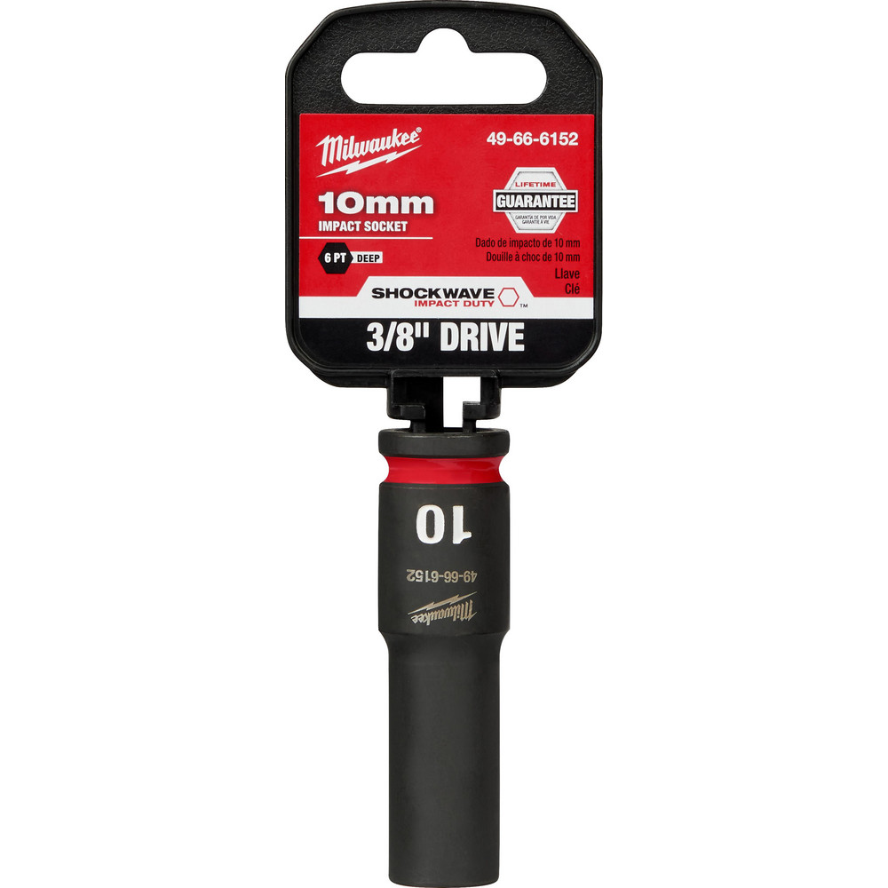 Milwaukee Tool - Impact Socket: 3/8" Drive, 10 mm Socket, Hex Drive ...
