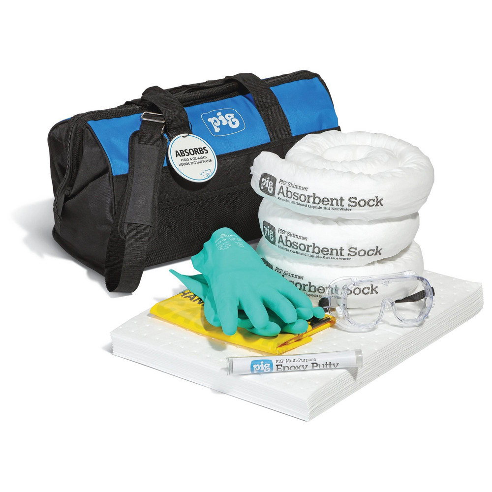 New Pig - Spill Kits: Oil-Based Liquids, Oil Only, Bag, 9 | MSC Direct