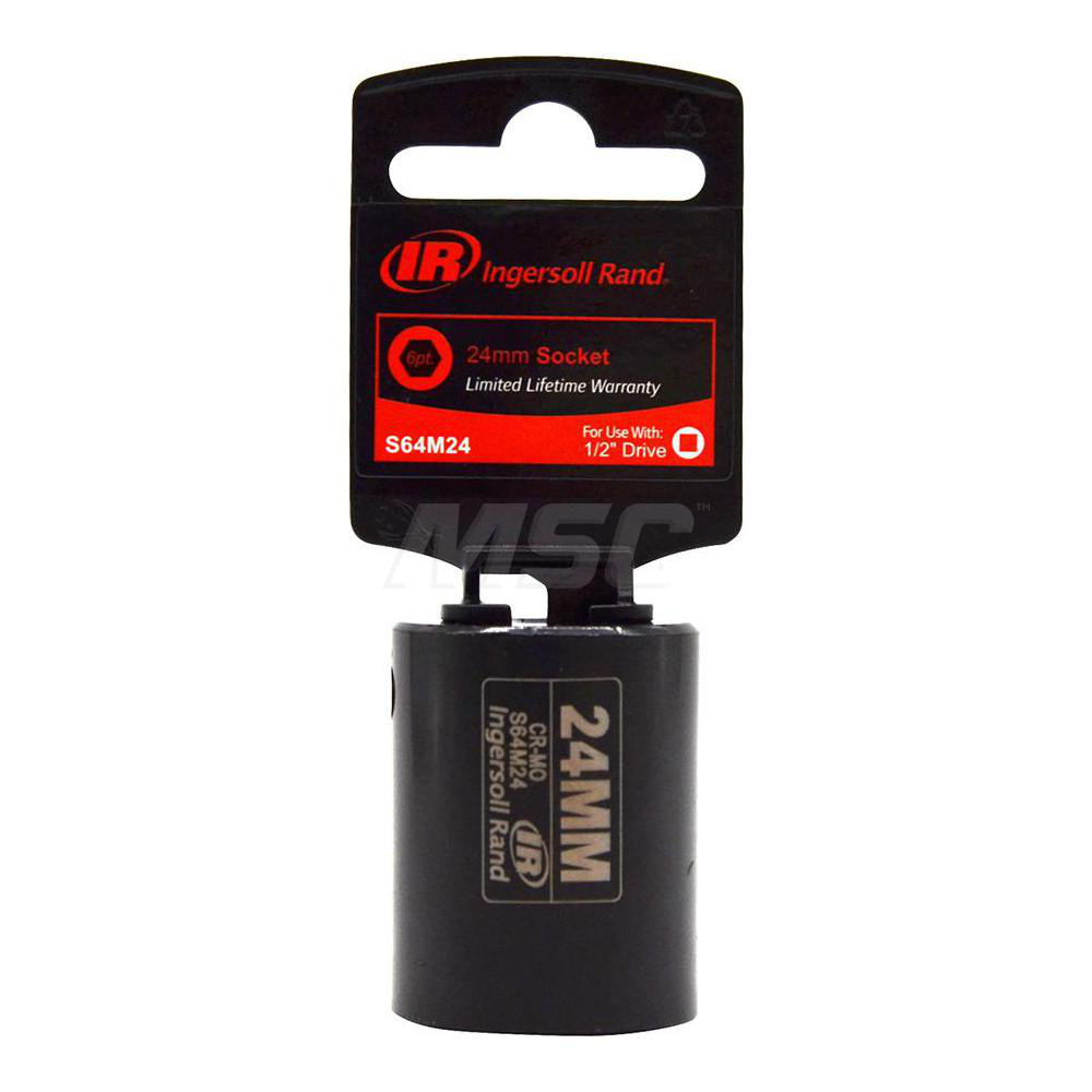 Ingersoll Rand - Impact Socket: 1/2" Drive, 24 mm Socket, Hex Drive ...