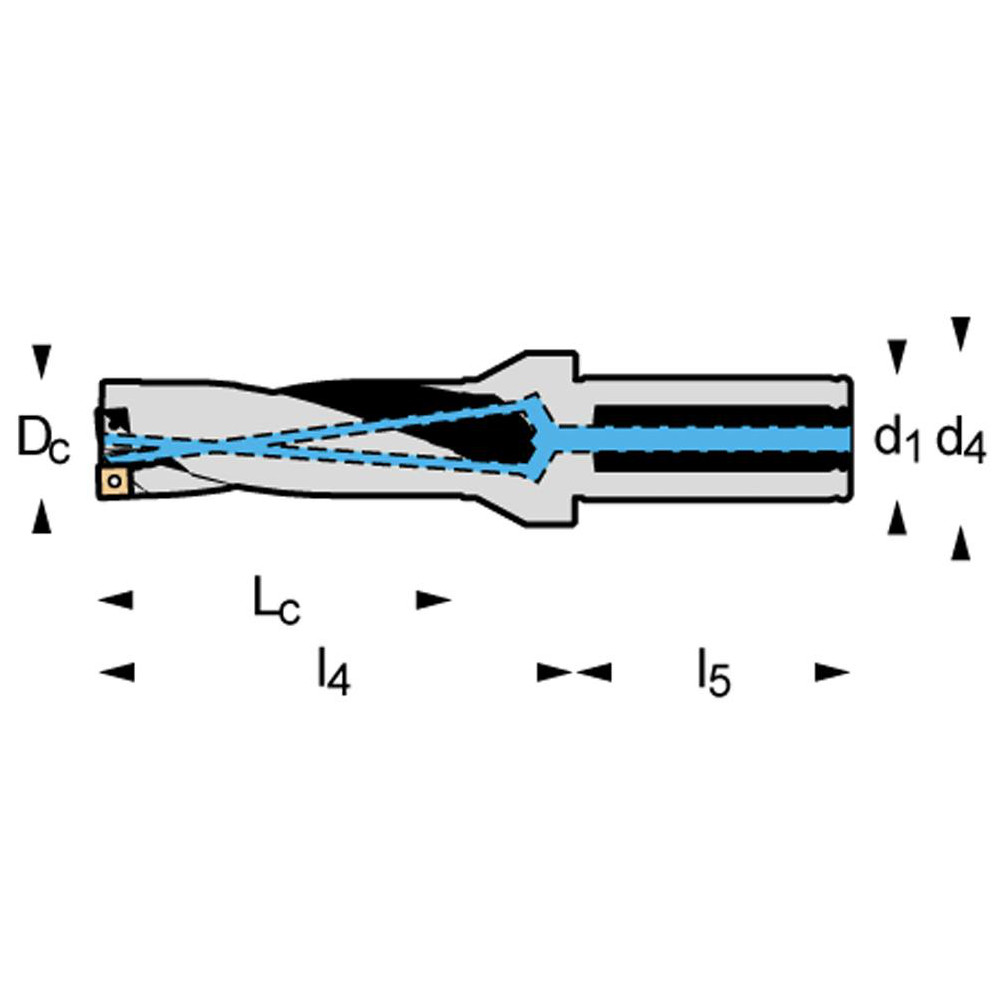 Walter - Indexable Insert Drill: D4120.03-36.50F38-P46, 1-7/16" Max Dia ...