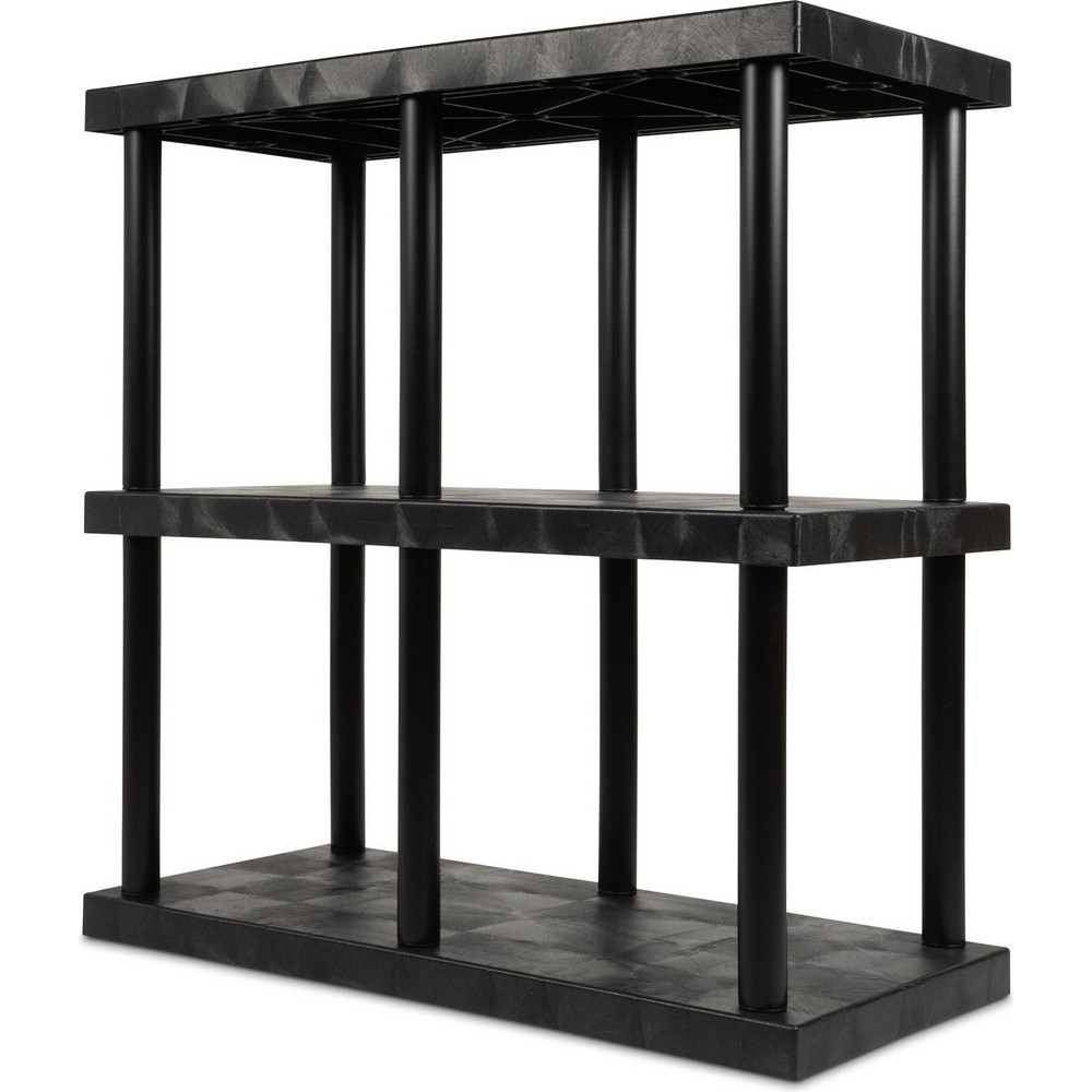 SPC Industrial - Plastic Shelving; 24X44X51" 1330LB BLK DURASHELF FIXED ...