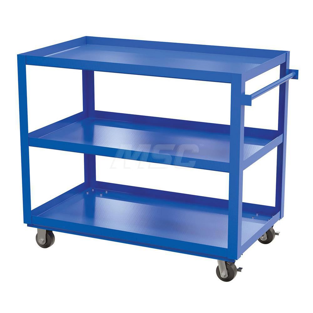 Vestil - Service Utility Cart: 50-1/4" Long, 27-7/8" Wide, Steel, 1000 ...