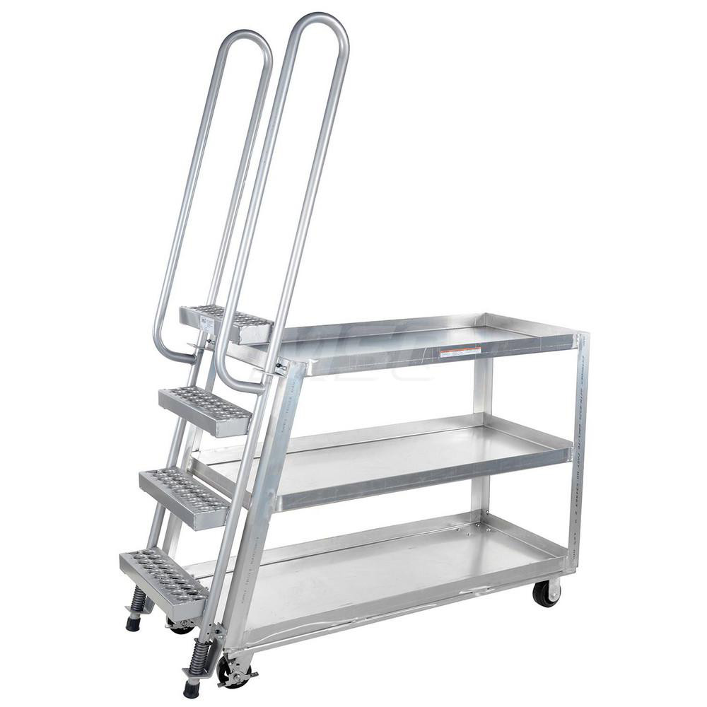 Vestil - Stock Utility Cart: 56" Long, 21-7/8" Wide, Aluminum (Frame ...