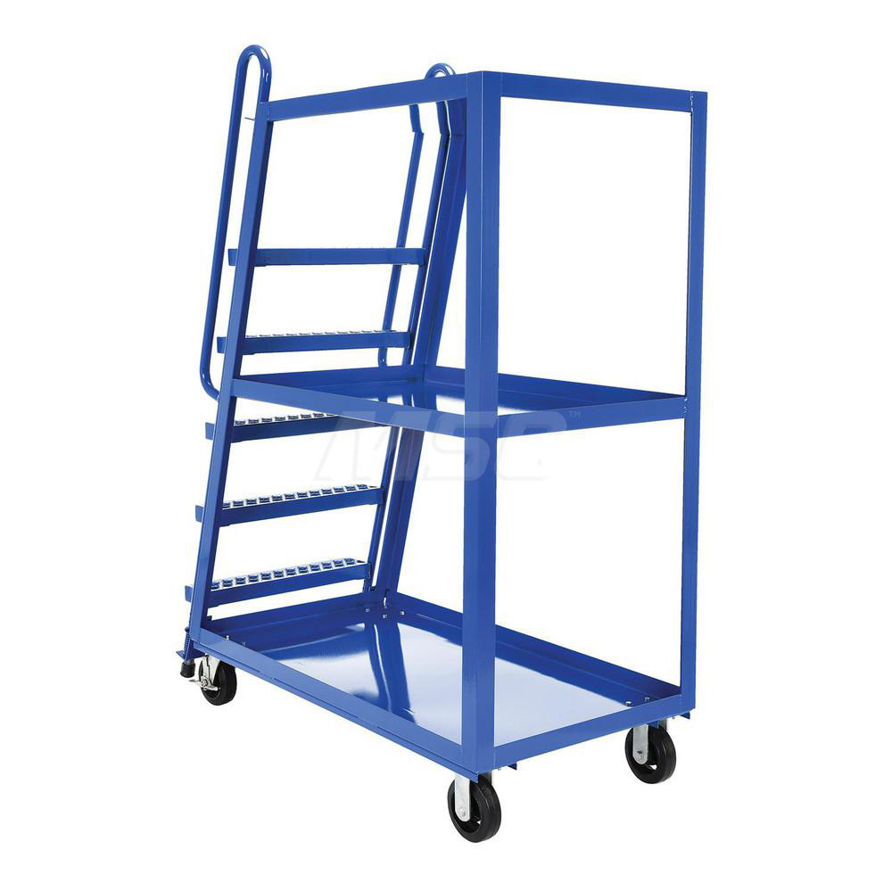 Vestil - Order Picking Utility Cart: 56-1/8" Long, 27-7/8" Wide, Steel ...
