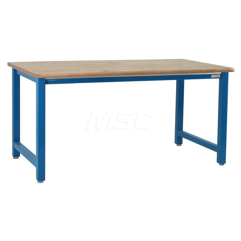 BenchPro - Work Bench: 60" Wide, 36" Deep, 30 to 36" High, Oiled, Maple ...