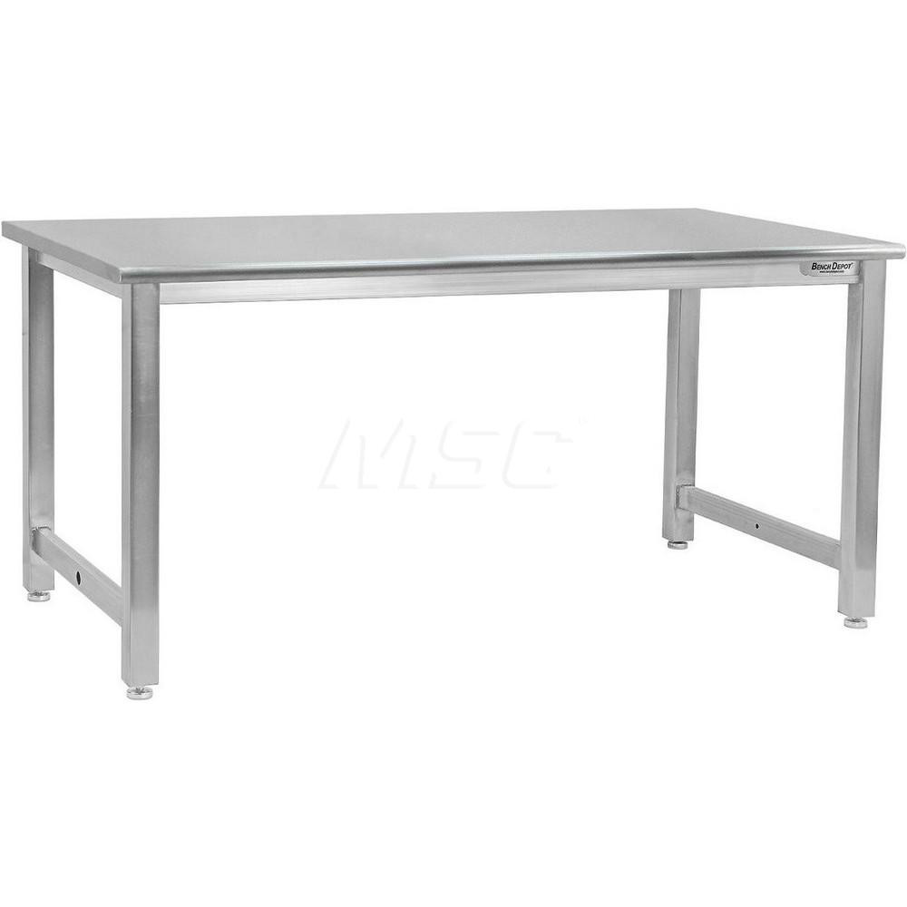 BenchPro - Work Bench: 48" Wide, 36" Deep, 32" High, Brushed, Stainless ...