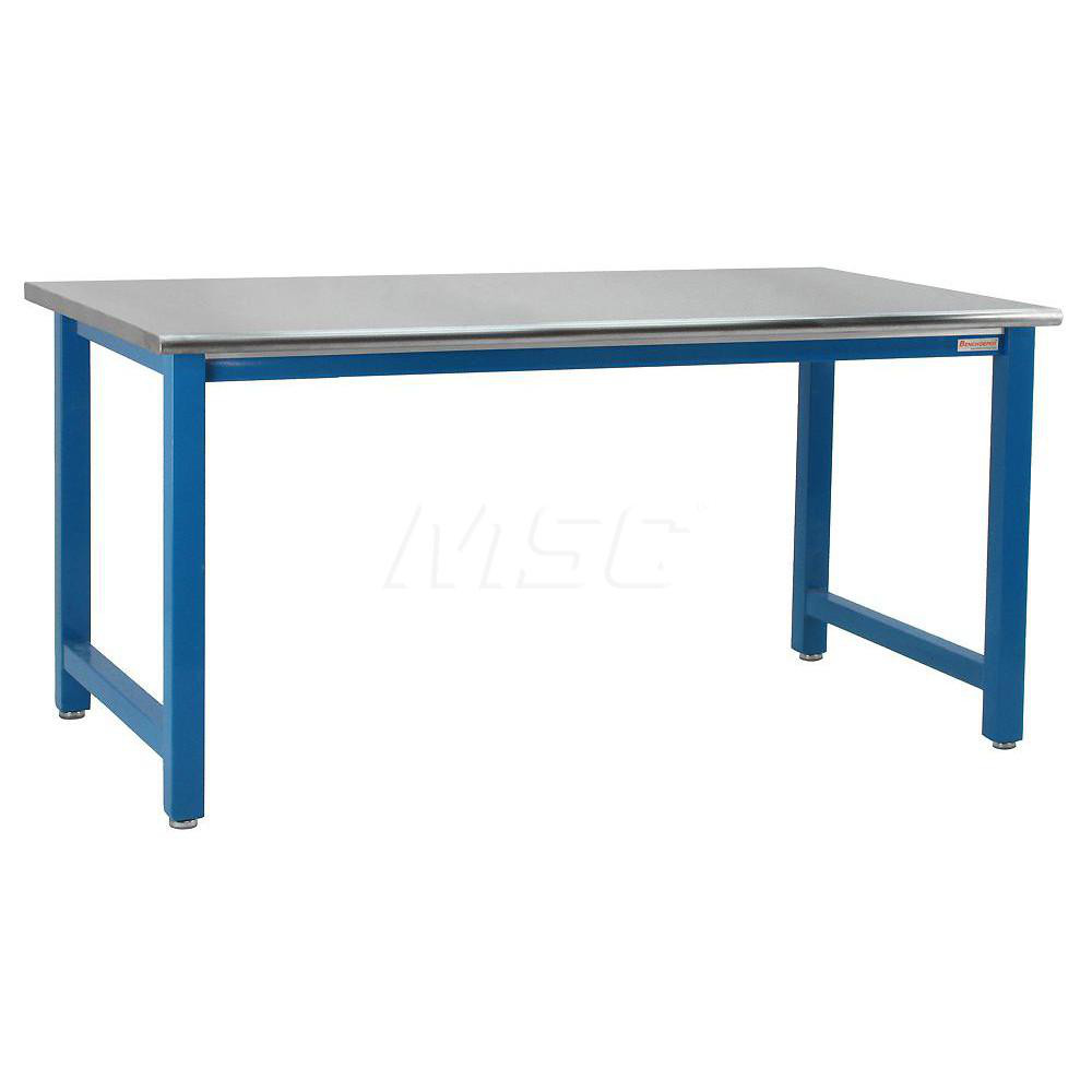 BenchPro - Work Bench: 117" Wide, 30" Deep, 30 to 36" High, Brushed ...