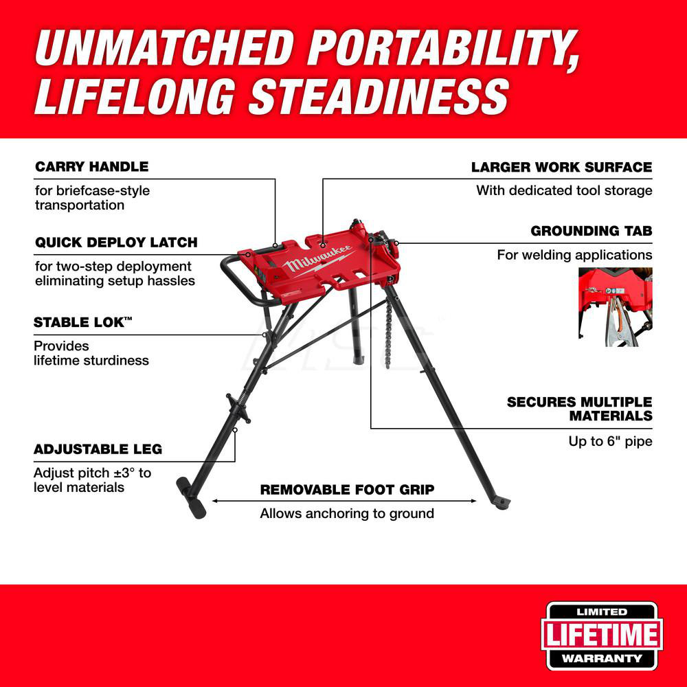 Milwaukee Tool - 6" LEVEL TRIPOD CHAIN VISE | MSC Direct