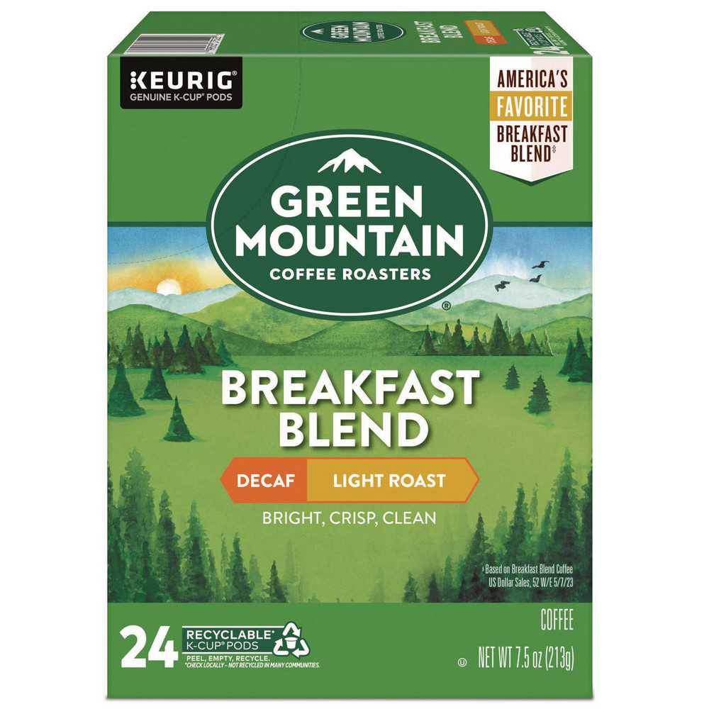 Green Mountain Coffee - Beverages: Decaffeinated Coffee, Breakfast Blend Decaf, Pod, 0.38 oz ...