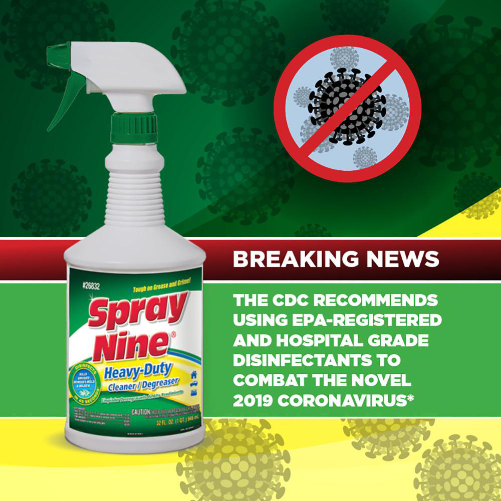 Spray Nine - All-Purpose Cleaner: 32 oz, Bottle, Disinfectant | MSC Direct