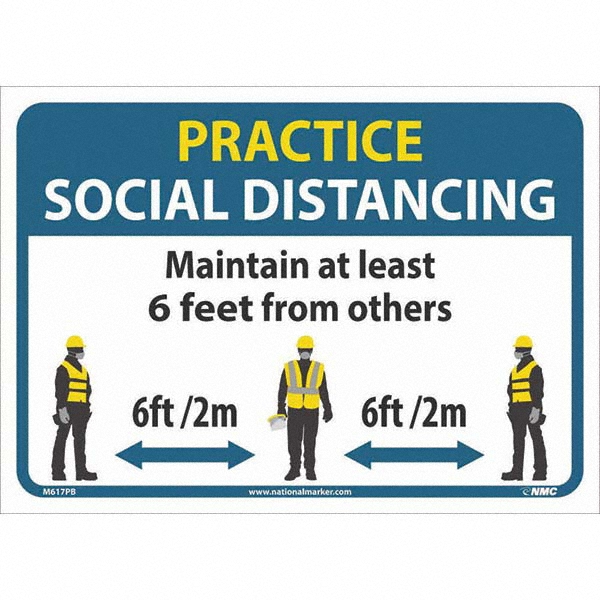 AccuformNMC - Sign: Rectangle, Practice Social Distancing | MSC Direct