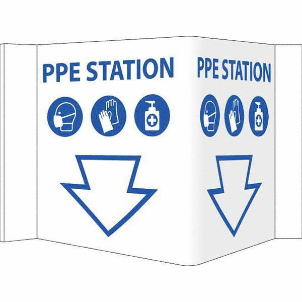 AccuformNMC - Sign: Rectangle, PPE Station | MSC Direct