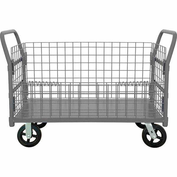 Durham - Drive Utility Cart: 55-1/4" Long, 24-3/8" Wide, Steel, Gray ...