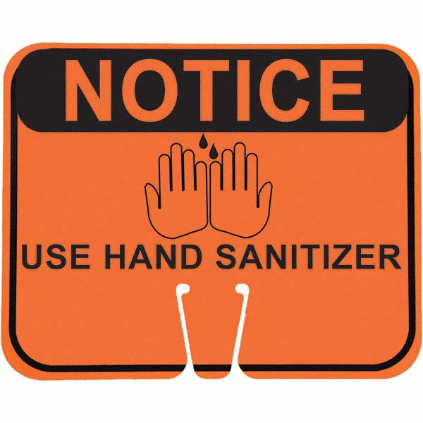 PRO-SAFE - Sign: Rectangle, Notice, Notice Use Hand Sanitizer | MSC Direct
