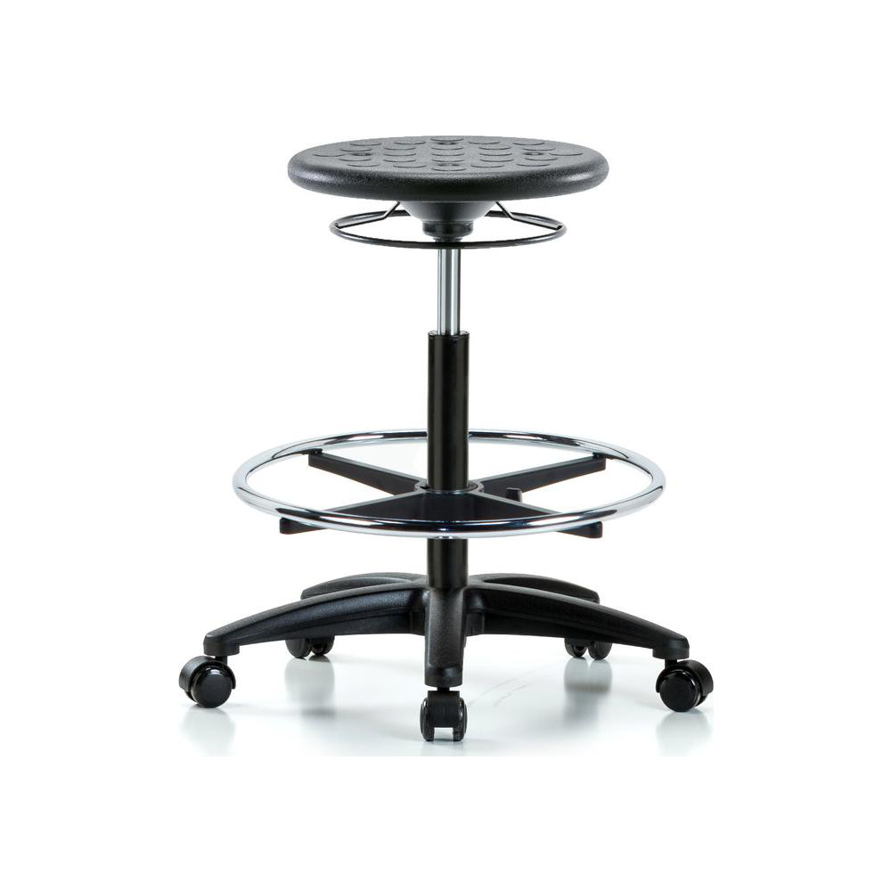Blue Ridge Ergonomics - Lab Stool: Polyurethane, 24" Seat Width, 24 ...