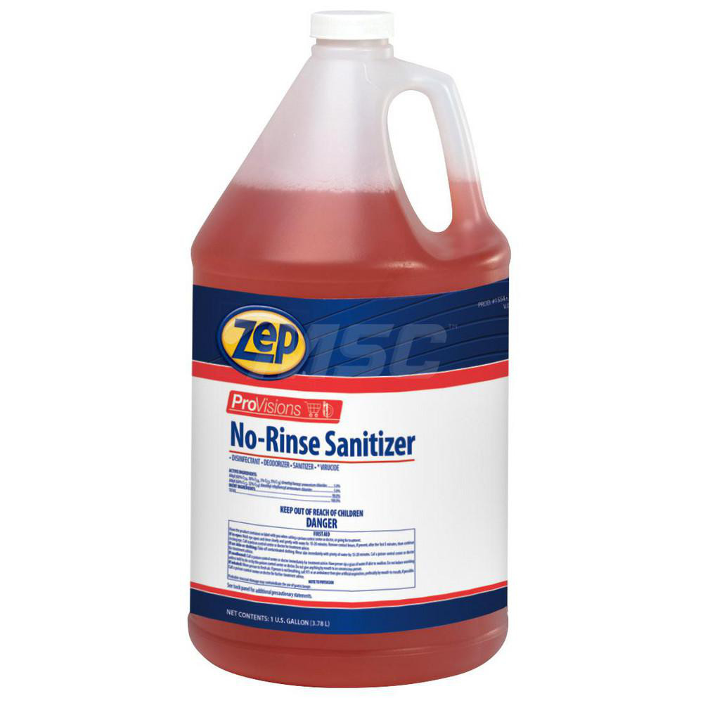ZEP - No-Rinse Sanitizer,1 gallon Bottle, Red, 4/Pack | MSC Direct