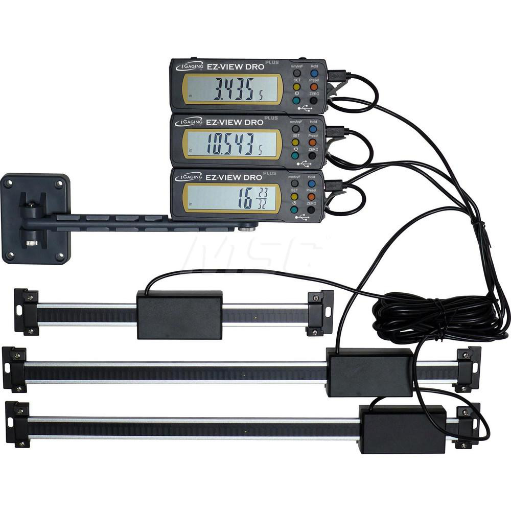 iGaging - DRO Linear Scale: 36" Max Measuring, 0.000500" Resolution, 38 ...