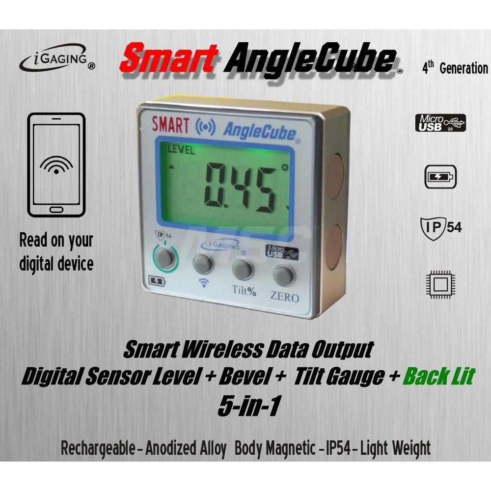 iGaging - Digital & Dial Protractors: Level, (4) 90.00 | MSC Direct