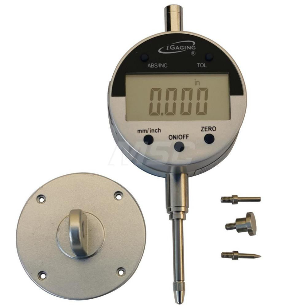 iGaging - LCD Digital Electronic Drop Indicator: 1" Max, Flat & Lug ...