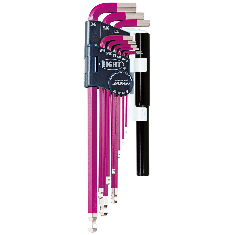 Eight Tool - Hex Key Sets: Ball End: Yes; Handle Type: L-Handle, Color ...