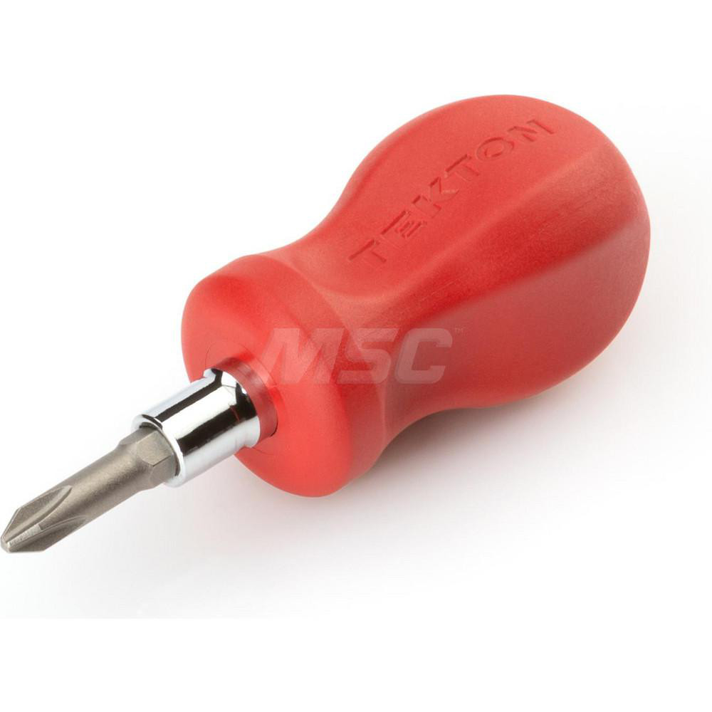 Tekton - 3-in-1 Stubby Phillips/Slotted Driver (#2 x 1/4 in., Red ...