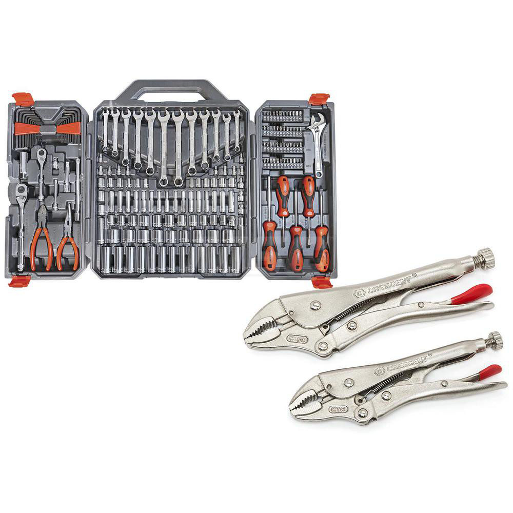 Crescent - Combination Hand Tool Set: 180 Pc, Mechanic's Tool Set, 1/4 & 3/8 Drive | MSC Direct