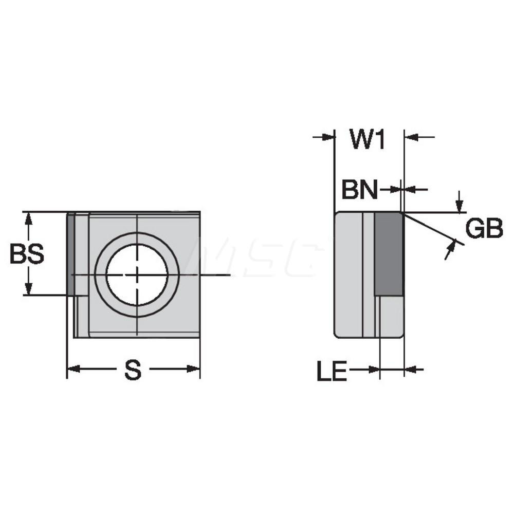 Sandvik Coromant - Milling Insert: ANSI 5B90-0905H-PS2-NL CD07, ISO ...