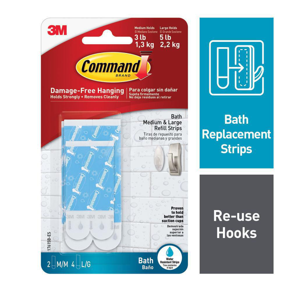 Command - 5LB CAP WHT 2/PK COMMAND WTR RES STRIP | MSC Direct