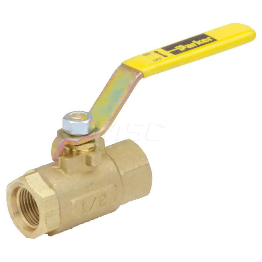 Parker - Manual Ball Valve: 1" Pipe, Female x Female Port, Brass | MSC ...