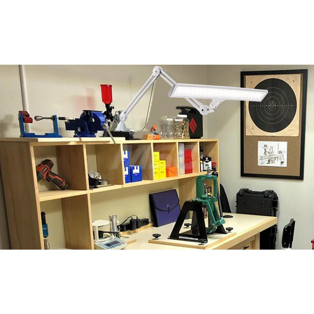 Daylight - Task Light: LED, 39.37" Reach, Ball Joint Arm, Free Standing ...