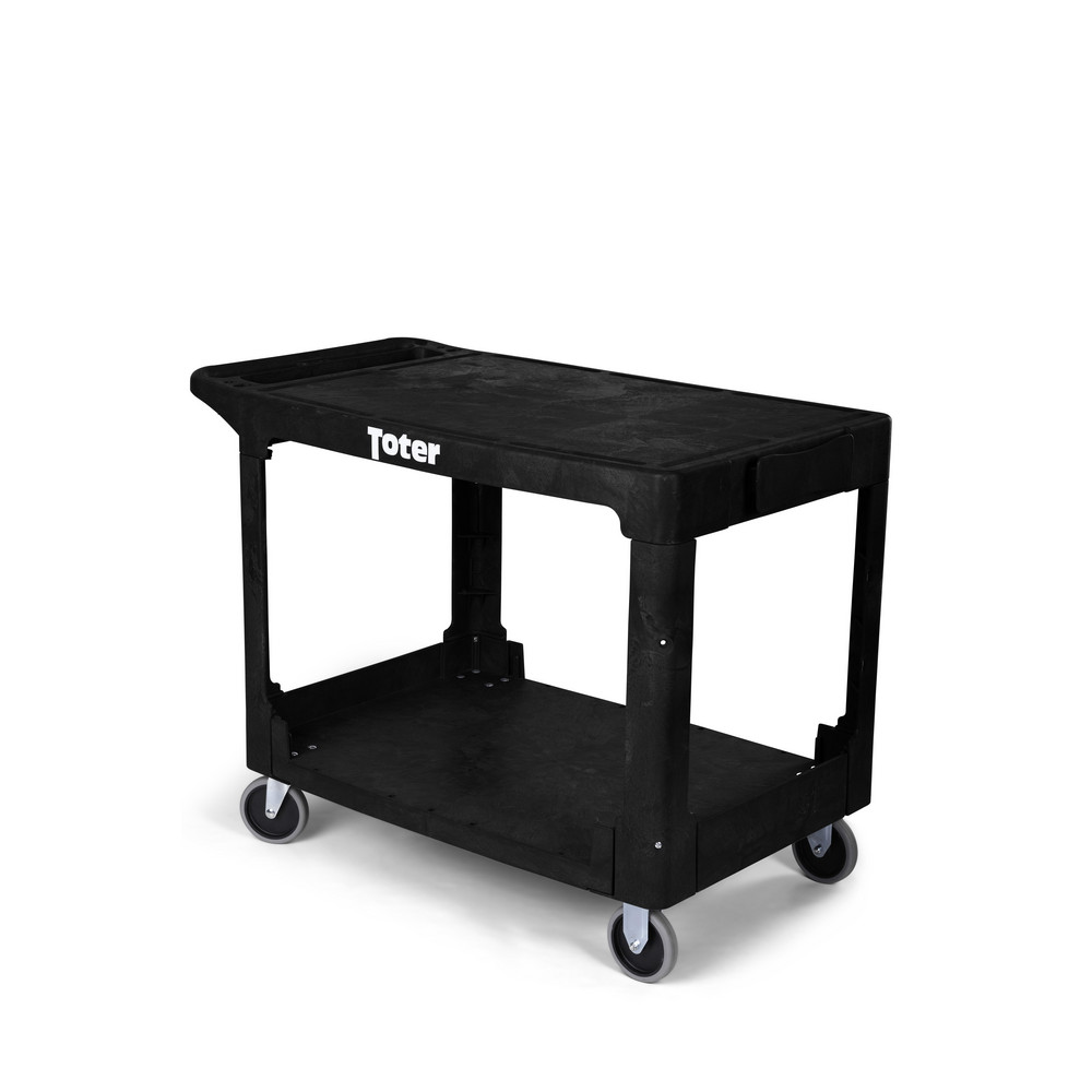 Toter - Utility Utility Cart: Plastic, Black | MSC Direct