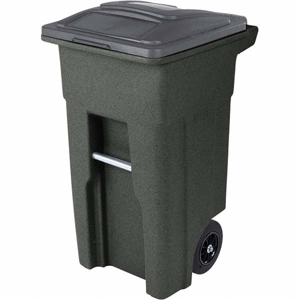 Toter - Rollout Trash Can: 32 gal, Rectangle, Gray | MSC Direct