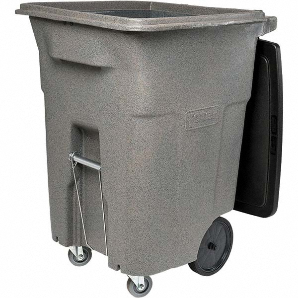 Toter - Rollout Trash Can: 96 gal, Rectangle, Gray | MSC Direct