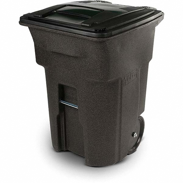 Toter - Rollout Trash Can: 96 gal, Rectangle, Brown | MSC Direct