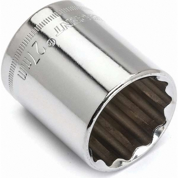 Crescent - Standard Hand Socket: 1/2" Drive, 27.00 mm Socket, 12-Point ...