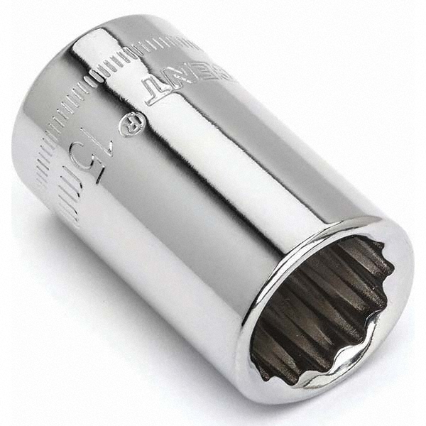 Crescent - Standard Hand Socket: 1/2" Drive, 15 mm Socket, 12-Point ...