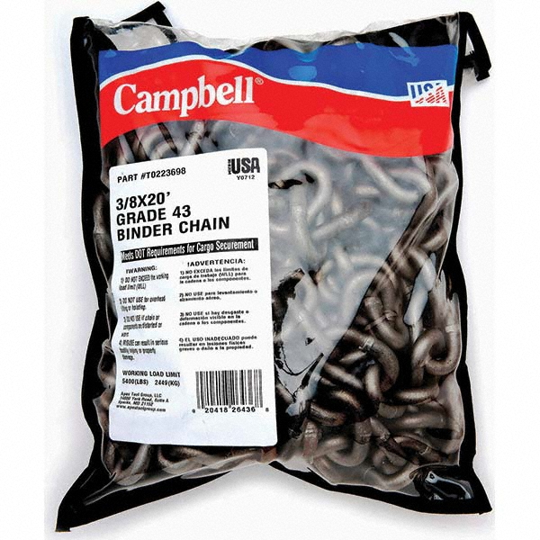 Campbell - Welded Chain: Trade Size: 3/8 | MSC Direct