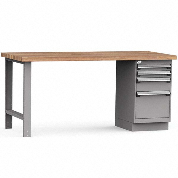 Rousseau Metal - Work Bench: 72" Wide, 30" Deep, 34" High, Laminated ...