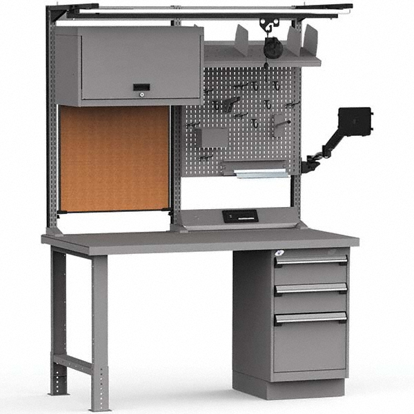 Rousseau Metal - Stationary Work Center: 60" Wide, 30" Deep, 80" High ...