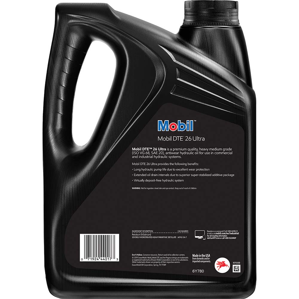 Mobil - DTE 26 Ultra Hydraulic Machine Oil: 1 gal Bottle, ISO 11158: ...