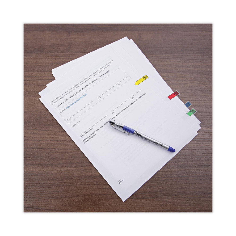 UNIVERSAL - Self-Stick Page Flags; Style: Flag; Color: Assorted ...