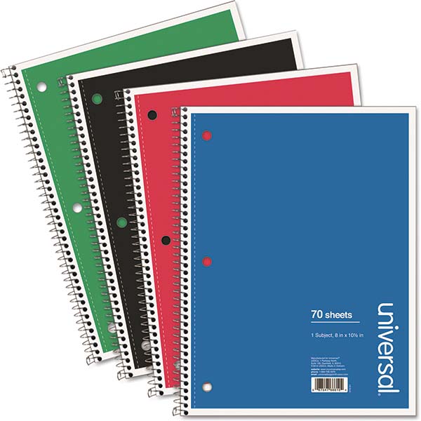 UNIVERSAL - Notebook: 70 Sheets, 10-1/2 x 8" Sheet, College Ruled | MSC ...