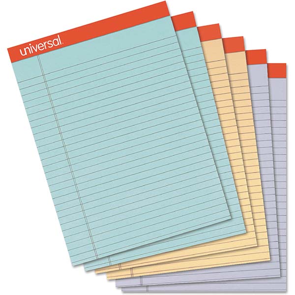 UNIVERSAL - Writing Pad: 50 Sheets, 8-1/2 x 11-3/4" Sheet, Legal Ruled ...
