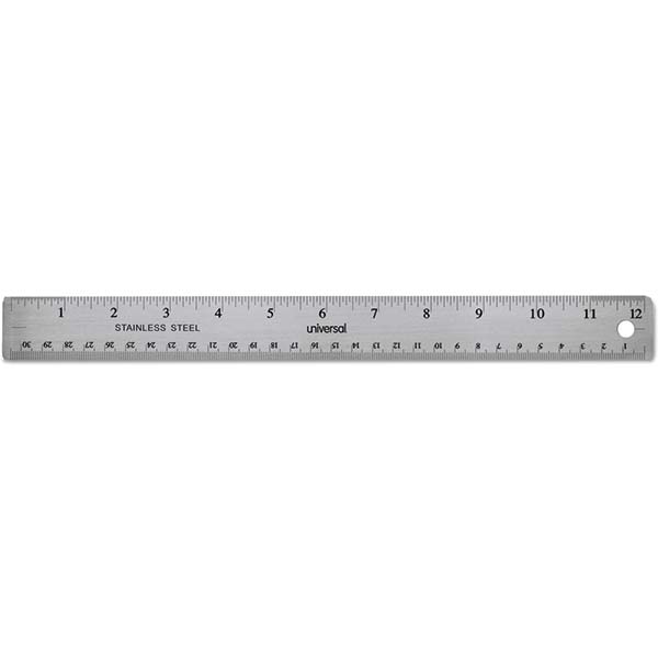 UNIVERSAL - Steel Rules Length (Inch): 12 Material: Stainless Steel ...