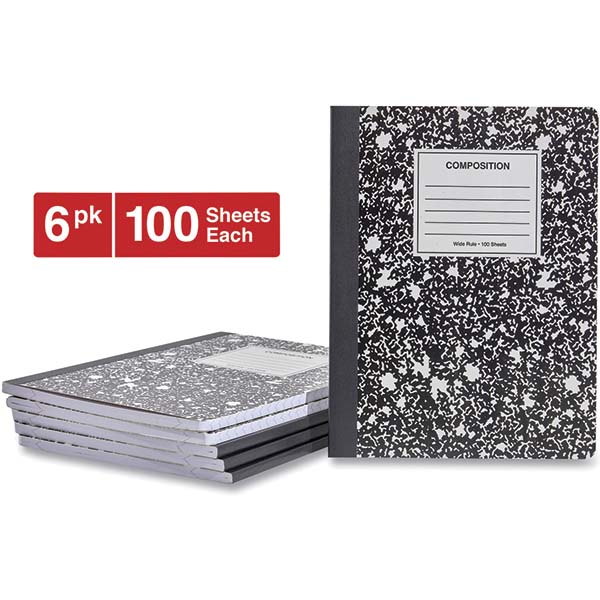 UNIVERSAL - Composition Book: 100 Sheets, 9-3/4 x 7-1/2" Sheet, Legal ...