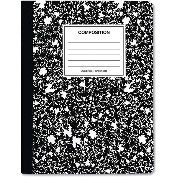 UNIVERSAL - Composition Book: 100 Sheets, 9-3/4 x 7-1/2" Sheet ...