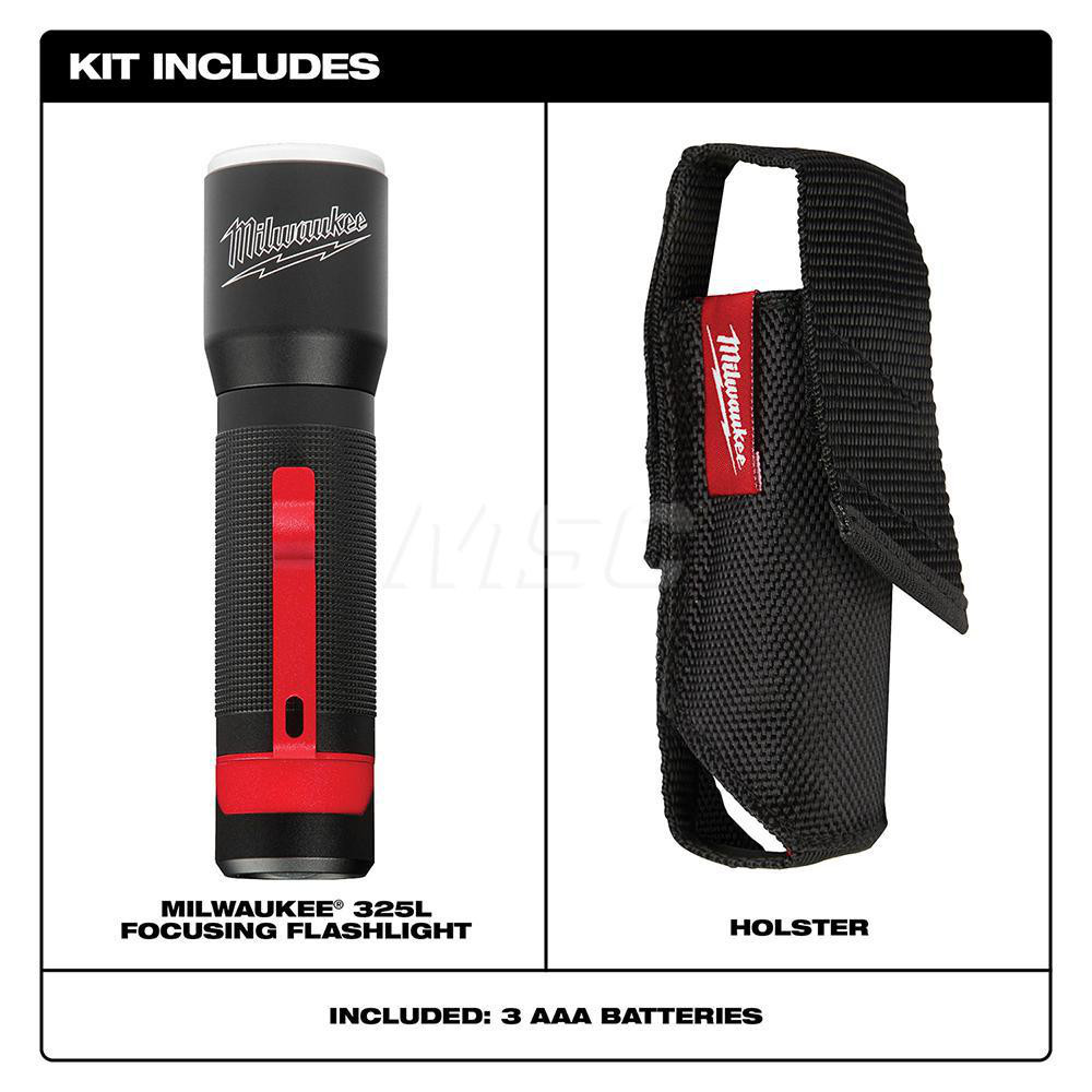 Milwaukee Tool - Handheld Flashlight: LED, 325 Lumens, 18 hr Max Run ...