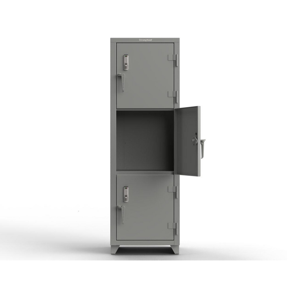 Strong Hold - 1-Wide Locker: 24" Wide, 24" Deep, 75" High, Electronic ...