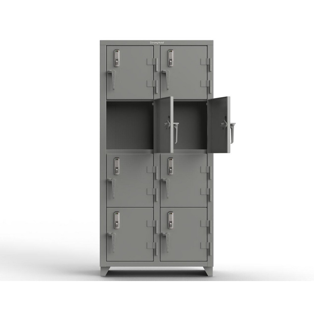 Strong Hold - 2-Wide Locker: 36" Wide, 18" Deep, 75" High, Electronic ...