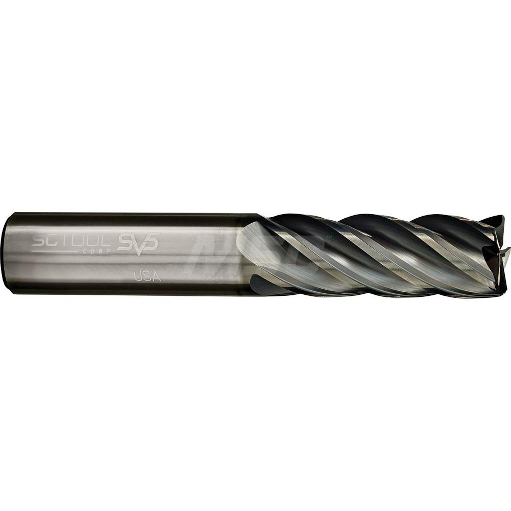 SC Tool - Square End Mill: 1" Dia, 5 Flutes, 2-1/4" LOC, Solid Carbide ...